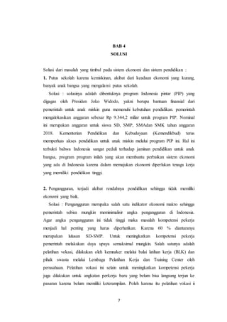 Makalah pip ekonomi dan pendidikan | DOCX