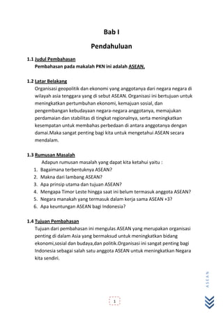 Makalah pkn(ASEAN) | DOCX