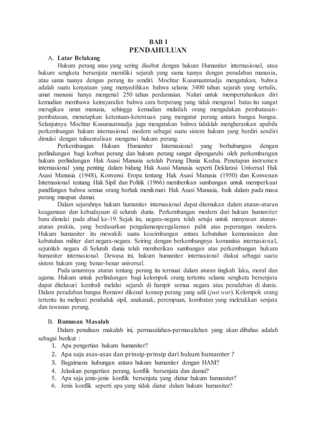 HUKUM HUMANITER INTERNASIONAL | DOCX