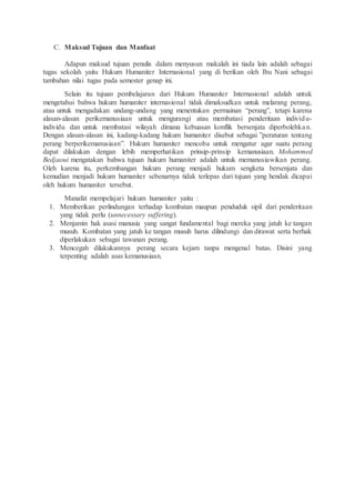 HUKUM HUMANITER INTERNASIONAL | DOCX