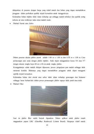 Konstruksi Bangunan - Plafond | DOCX