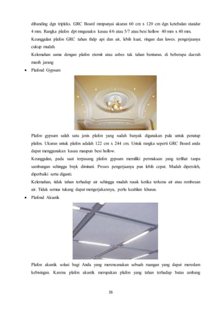 Konstruksi Bangunan - Plafond | DOCX