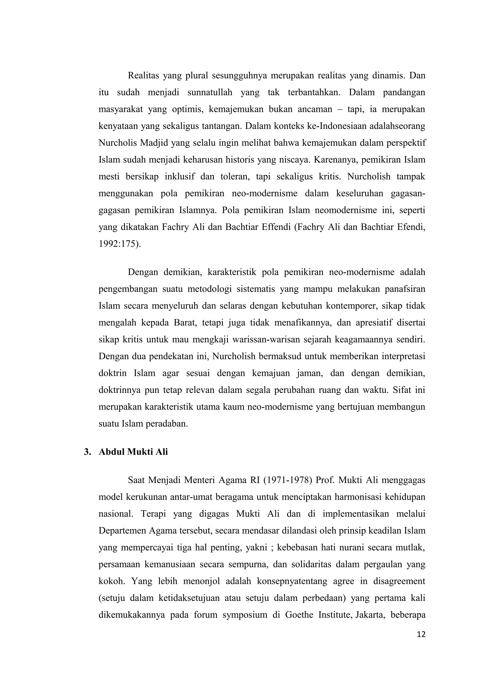 Makalah pluralisme | ODT