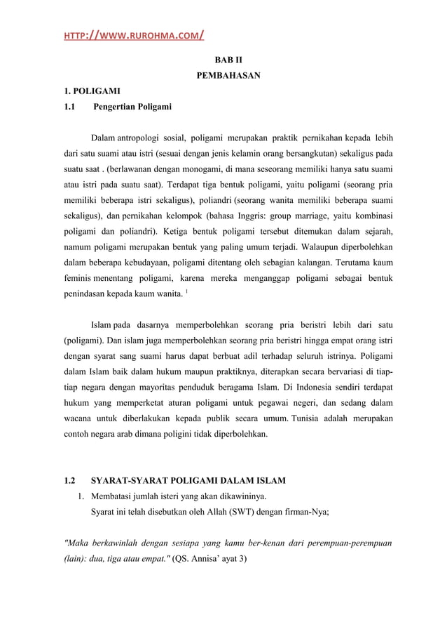 Makalah poligami dan poliandri | DOC