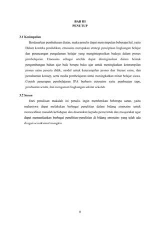 MAKALAH_POSISI ETNOSAINS DALAM PEMBELAJARAN IPA_KEL 4.docx