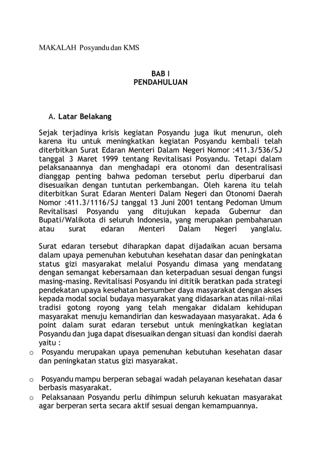 Makalah posyandu dan kms | DOCX