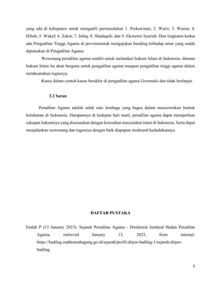 MAKALAH PERADILAN AGAMA DI INDONESIA | DOCX