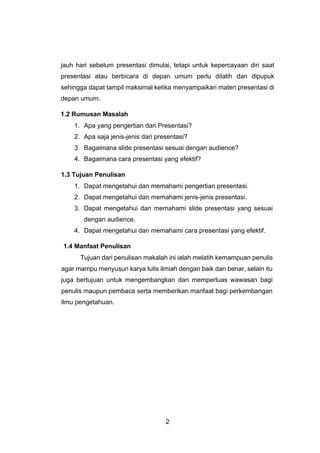 Makalah presentasi | PDF