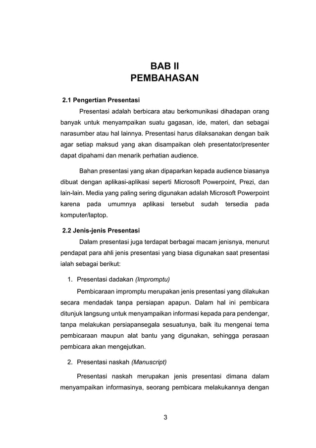Makalah presentasi | PDF