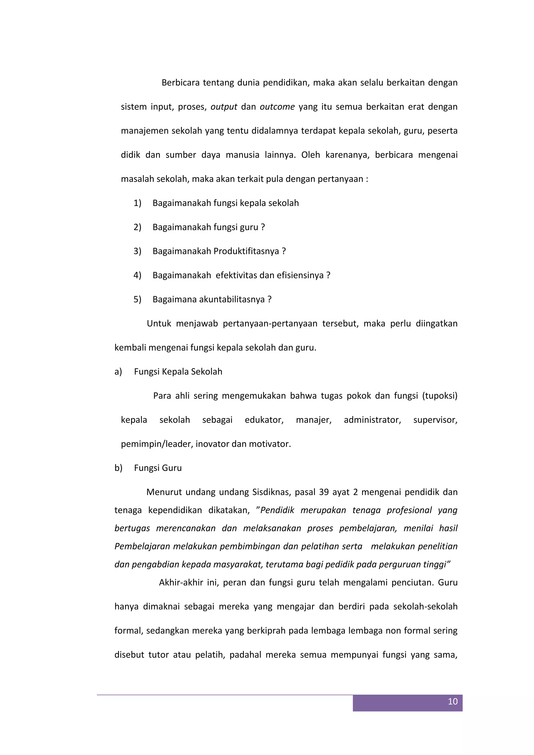 SIstem input-proses-output-outcome pendidikan bermutu | DOCX