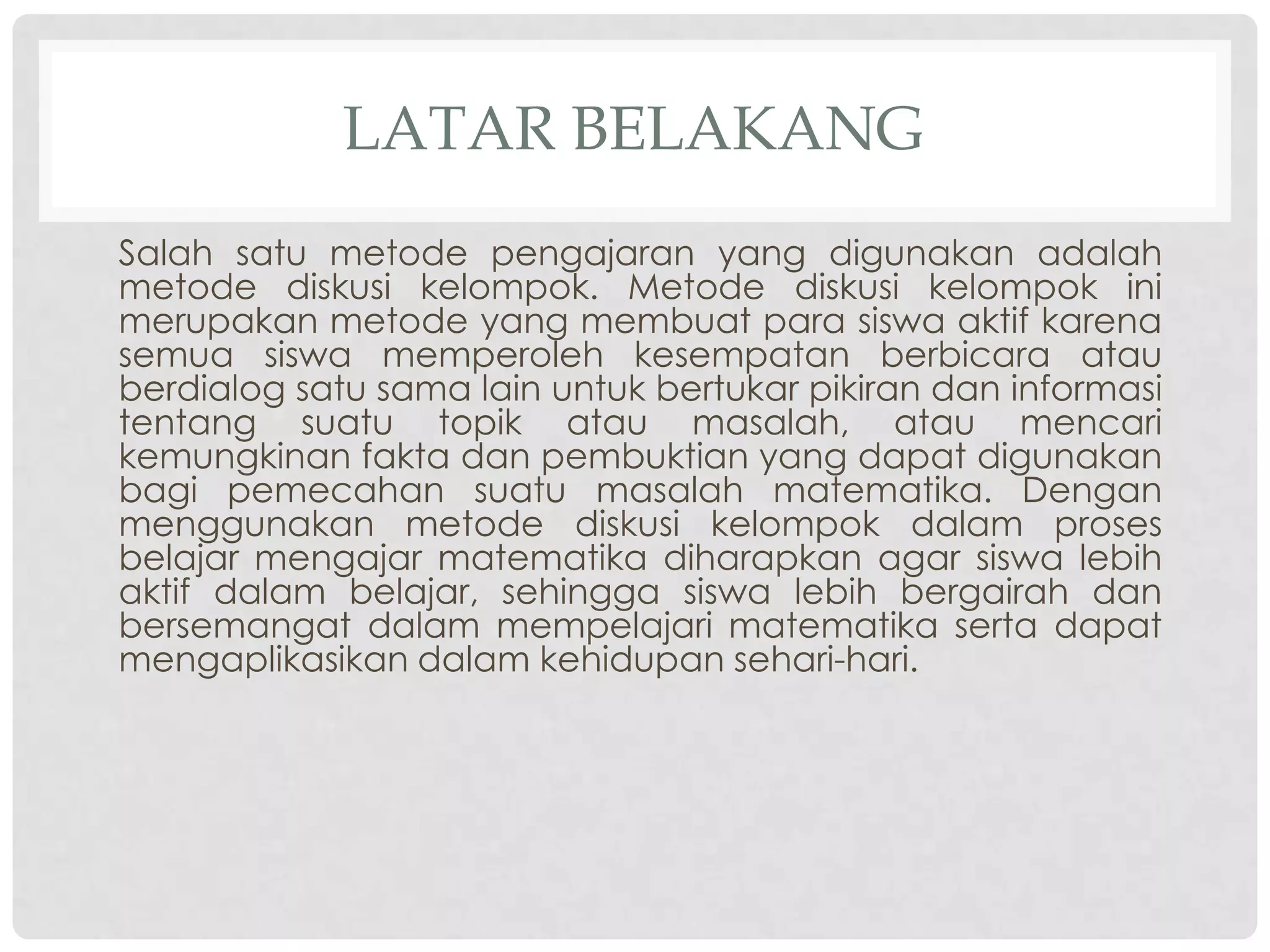 Makalah Problematika Matematika | PPT