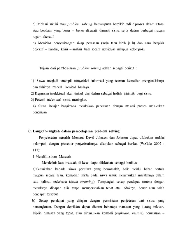 PROBLEM SOLVING | DOCX