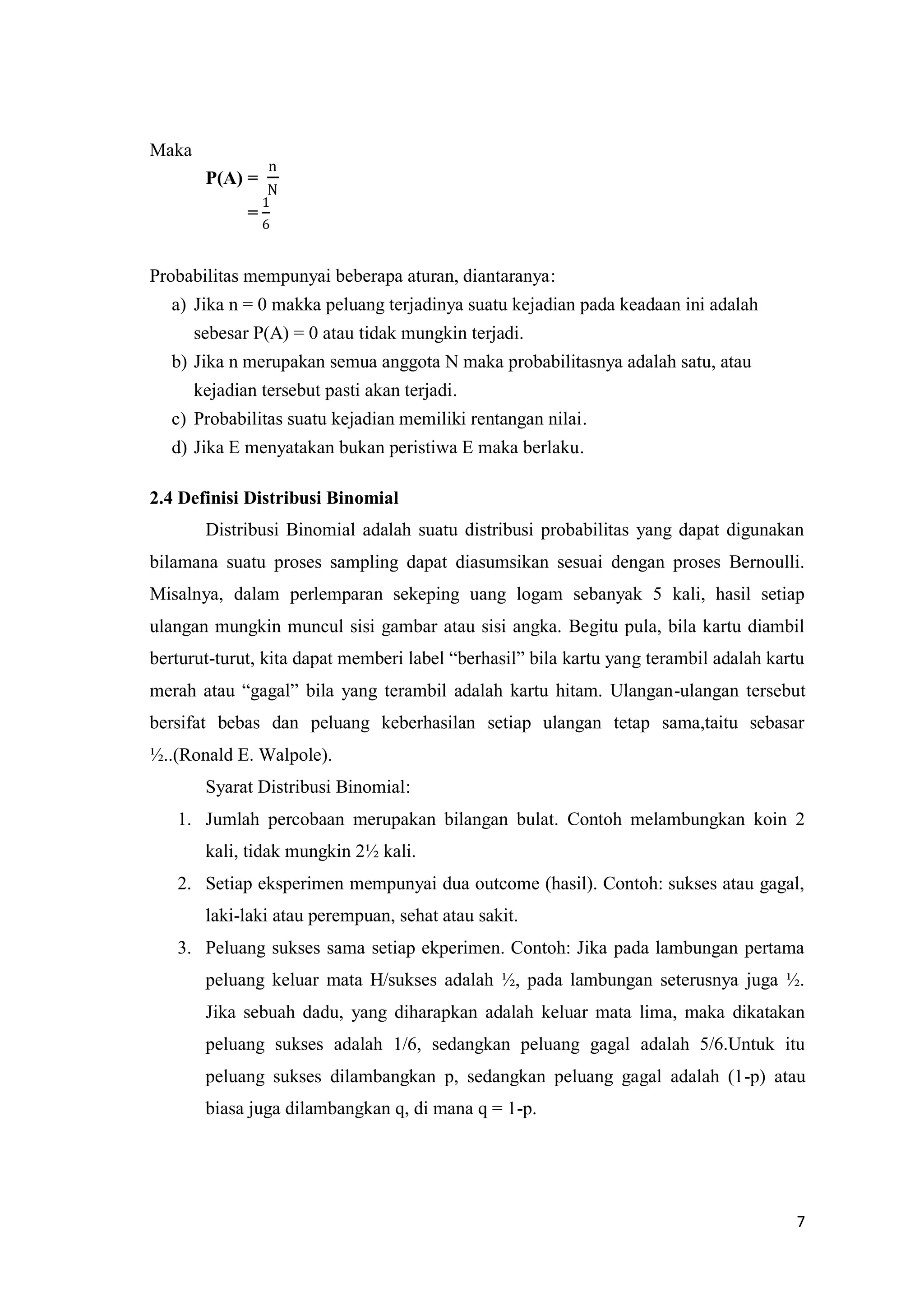 Makalah prob stat distribusi binomial | PDF