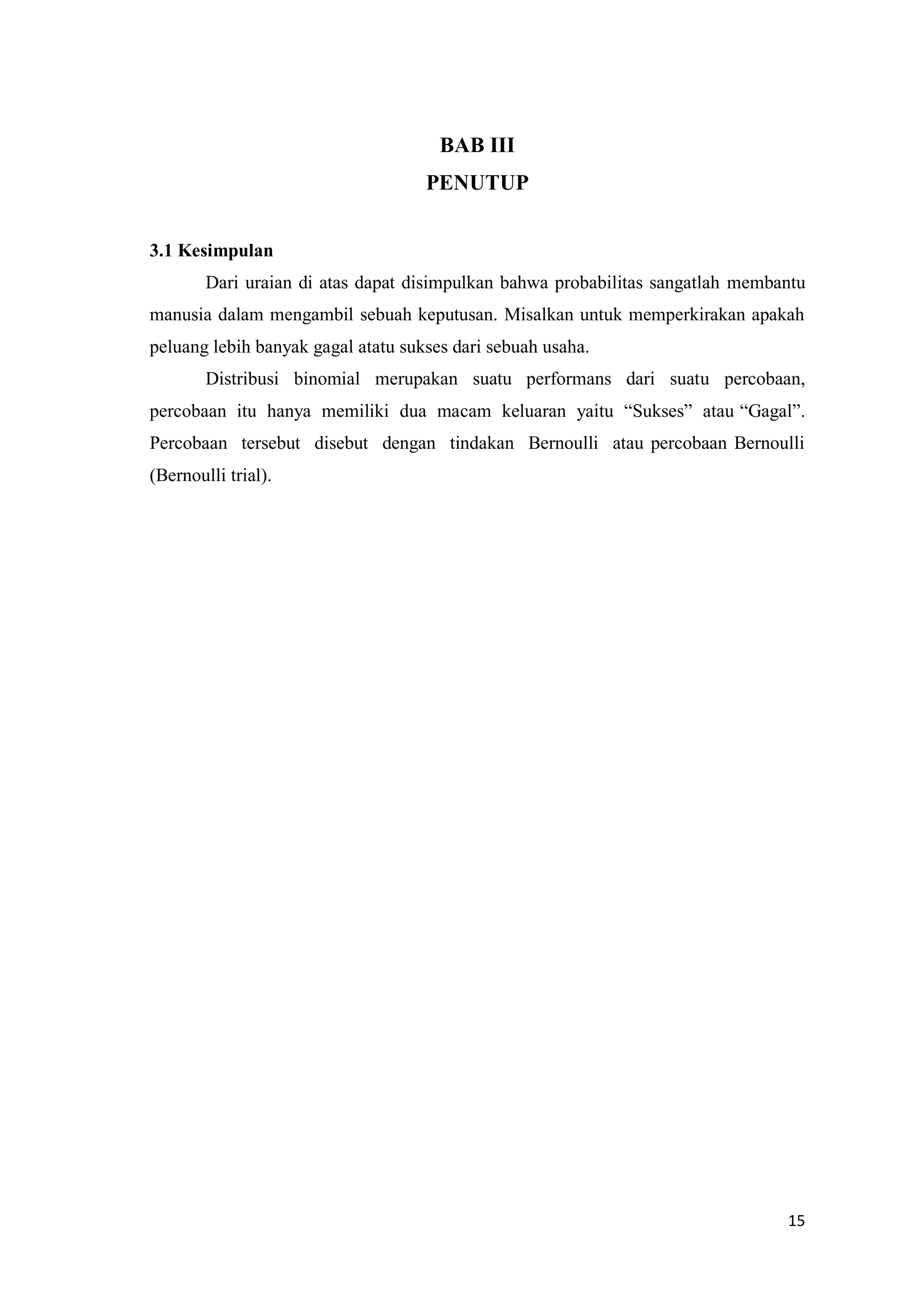 Makalah prob stat distribusi binomial | PDF