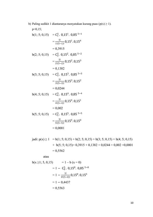 Makalah prob stat distribusi binomial | PDF