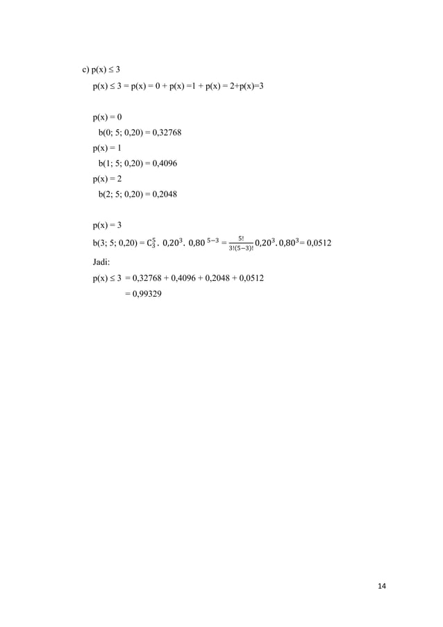 Makalah prob stat distribusi binomial | PDF