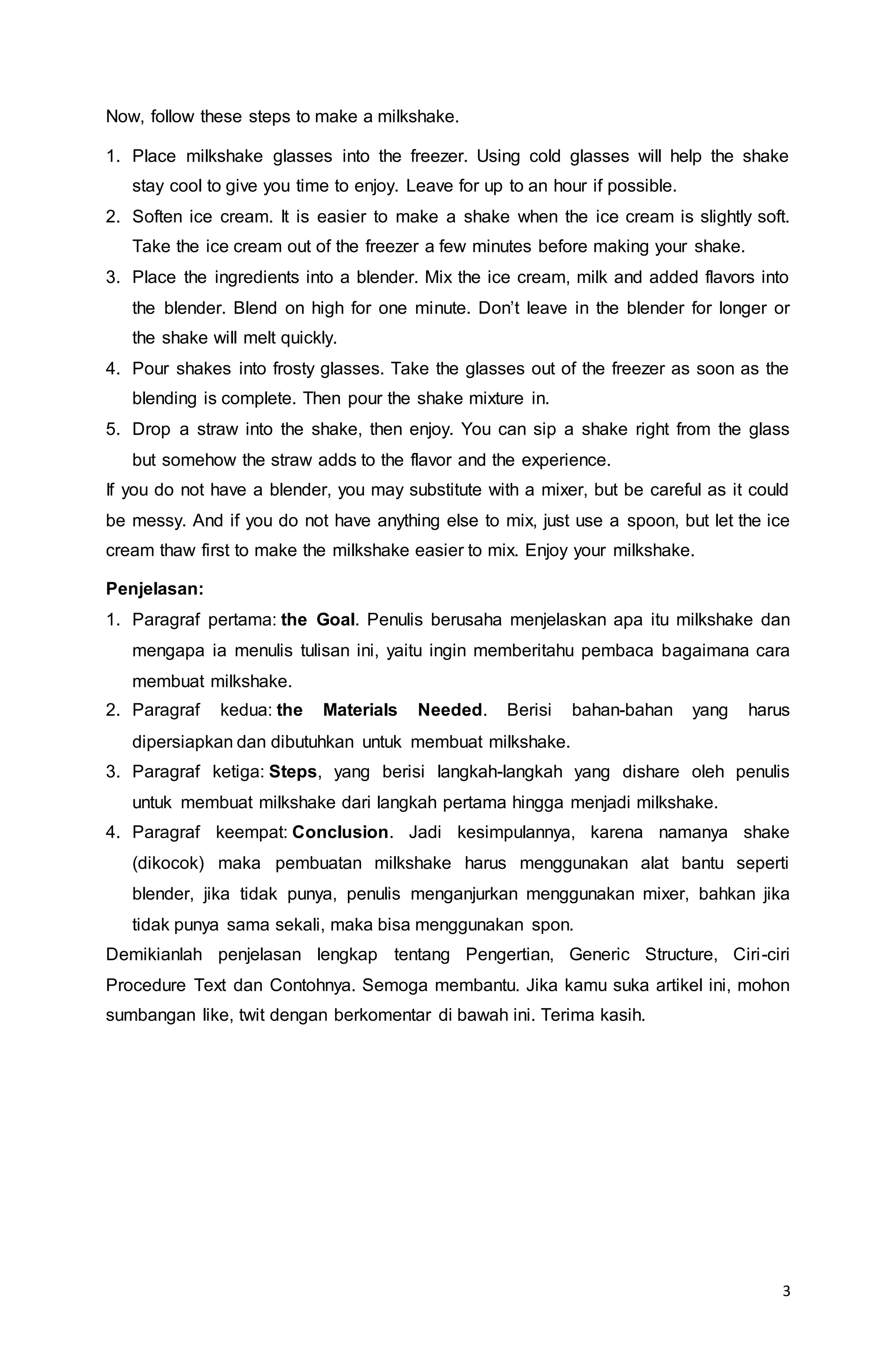 Makalah procedure text dan report text | DOCX