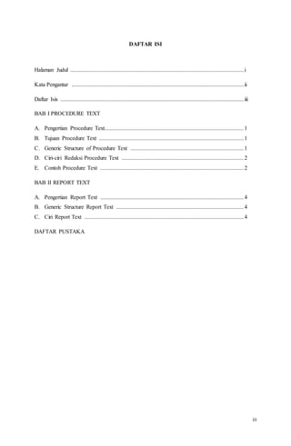 Makalah procedure text dan report text | DOCX