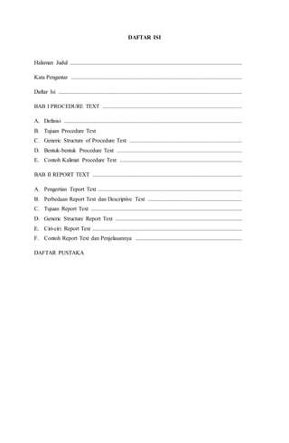 Makalah procedure text dan report text v.2 | PDF