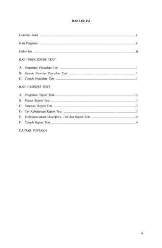 Makalah procedure text dan report text v.6 | DOCX