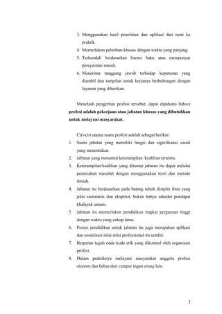 Hakikat Profesi Kependidikan | DOC