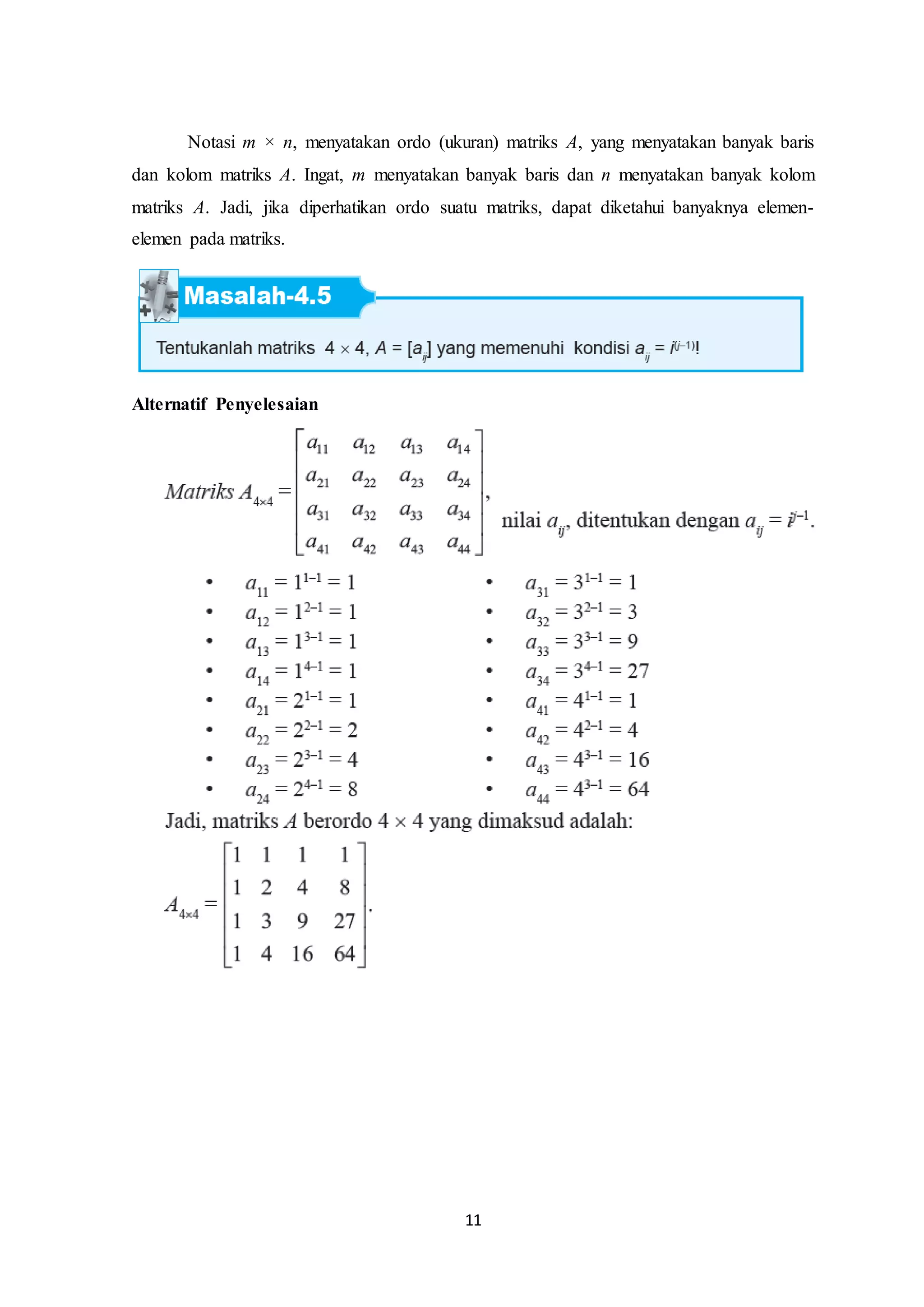 Buku sebagai Penunjang Siswa dalam Menemukan Konsep Matriks | DOCX