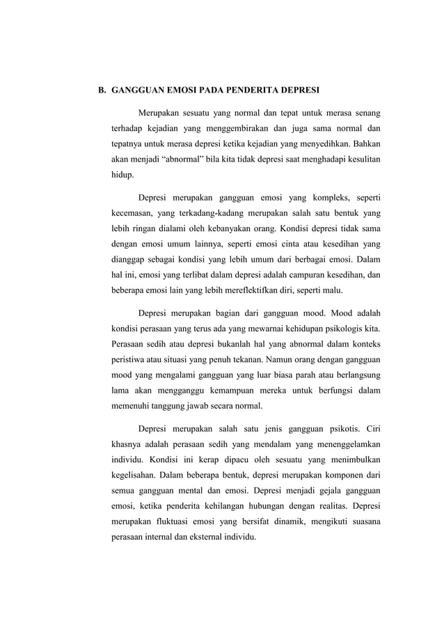 Makalah psikologi emosi klp 9 "EMOSI DAN PSIKOPATOLOGI" | DOCX