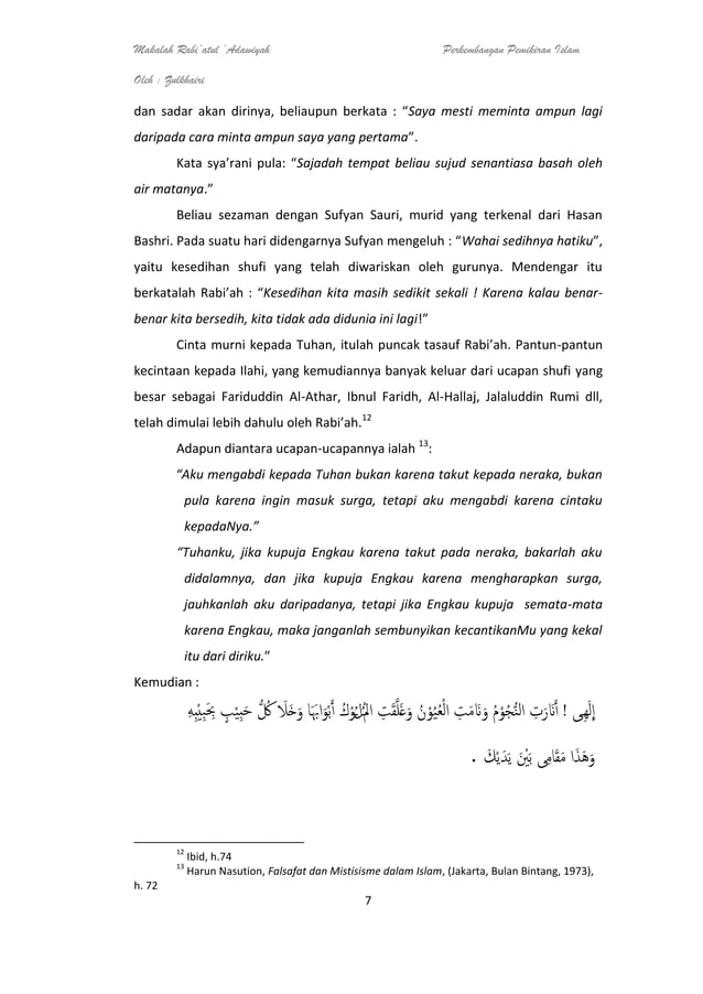 Makalah rabiatul adawiyah | PDF