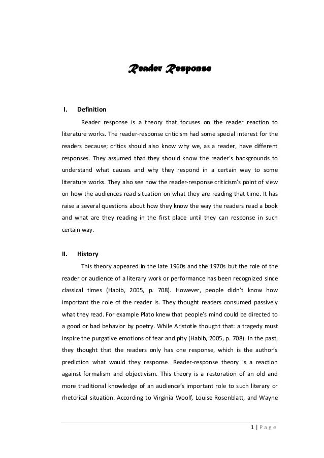 Reflection Essay Critical Response Paper Example Reflection Essay Critical Response Paper Example