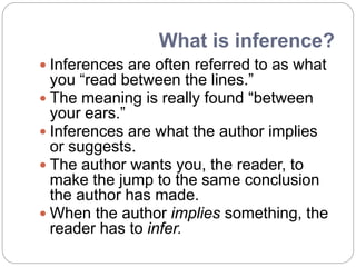 making inferences | PPT