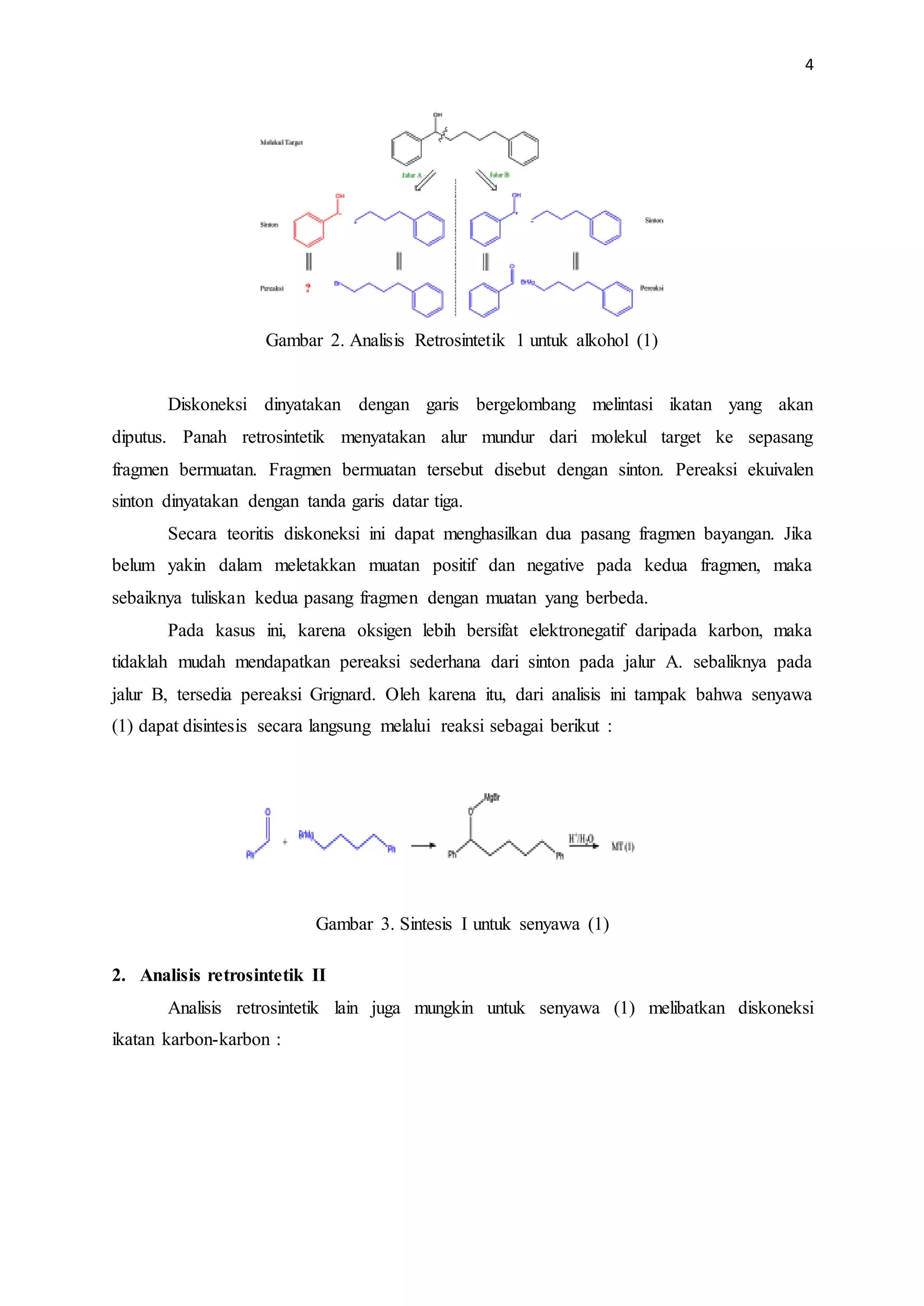 Makalah retrosintesis Kimia Organik 3 | DOCX