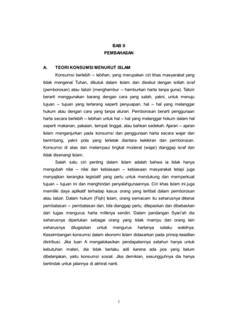 Teori Konsumsi | DOCX