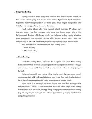 Makalah routing | DOC