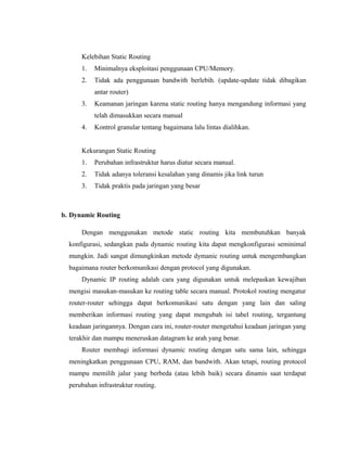 Makalah routing | DOC