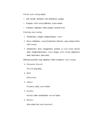 Makalah routing | DOCX