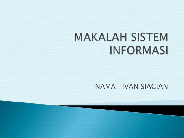 Makalah Sistem Informatika | PPTX