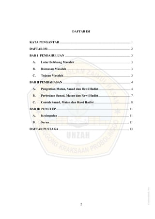 Makalah Sanad, Matan dan Rawi Hadist.docx