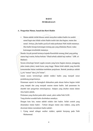Makalah Sanad, Matan dan Rawi Hadist.docx
