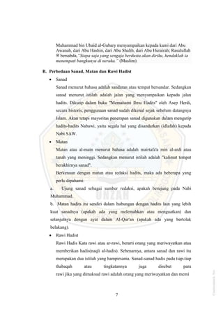 Makalah Sanad, Matan dan Rawi Hadist.docx