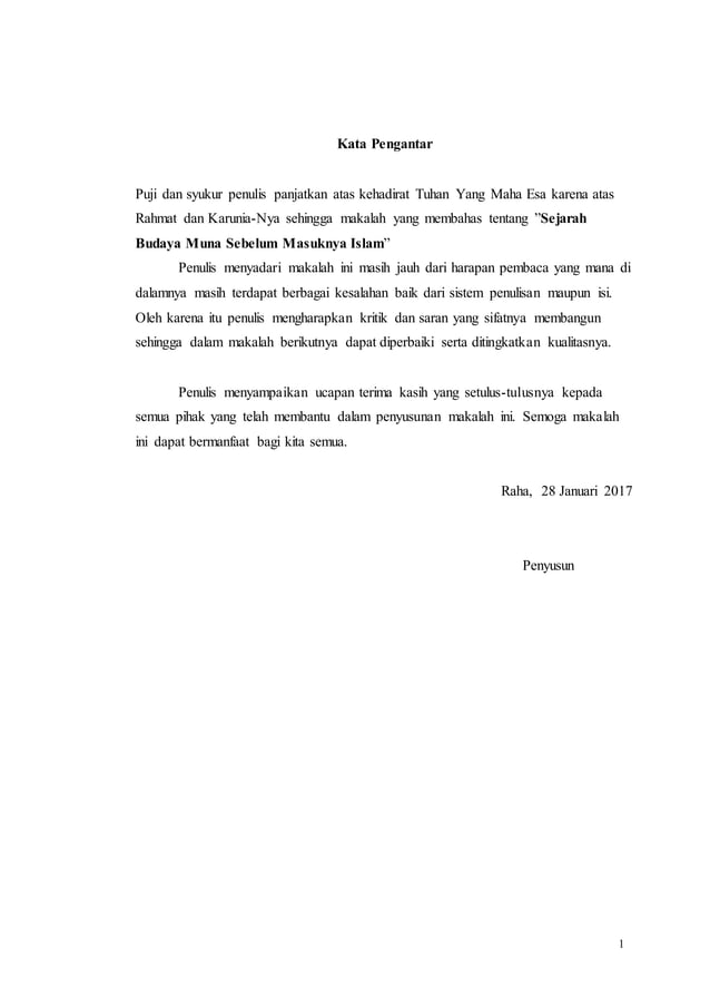 Makalah sejarah budaya muna sebelum masuknya islam | DOCX