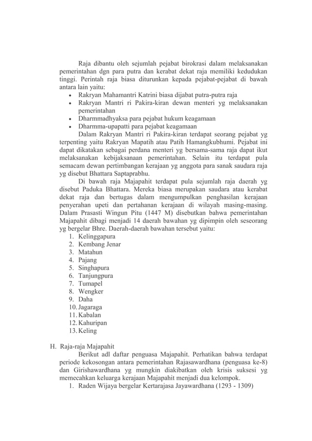 Makalah sejarah kerajaan majapahit (contoh) | DOCX