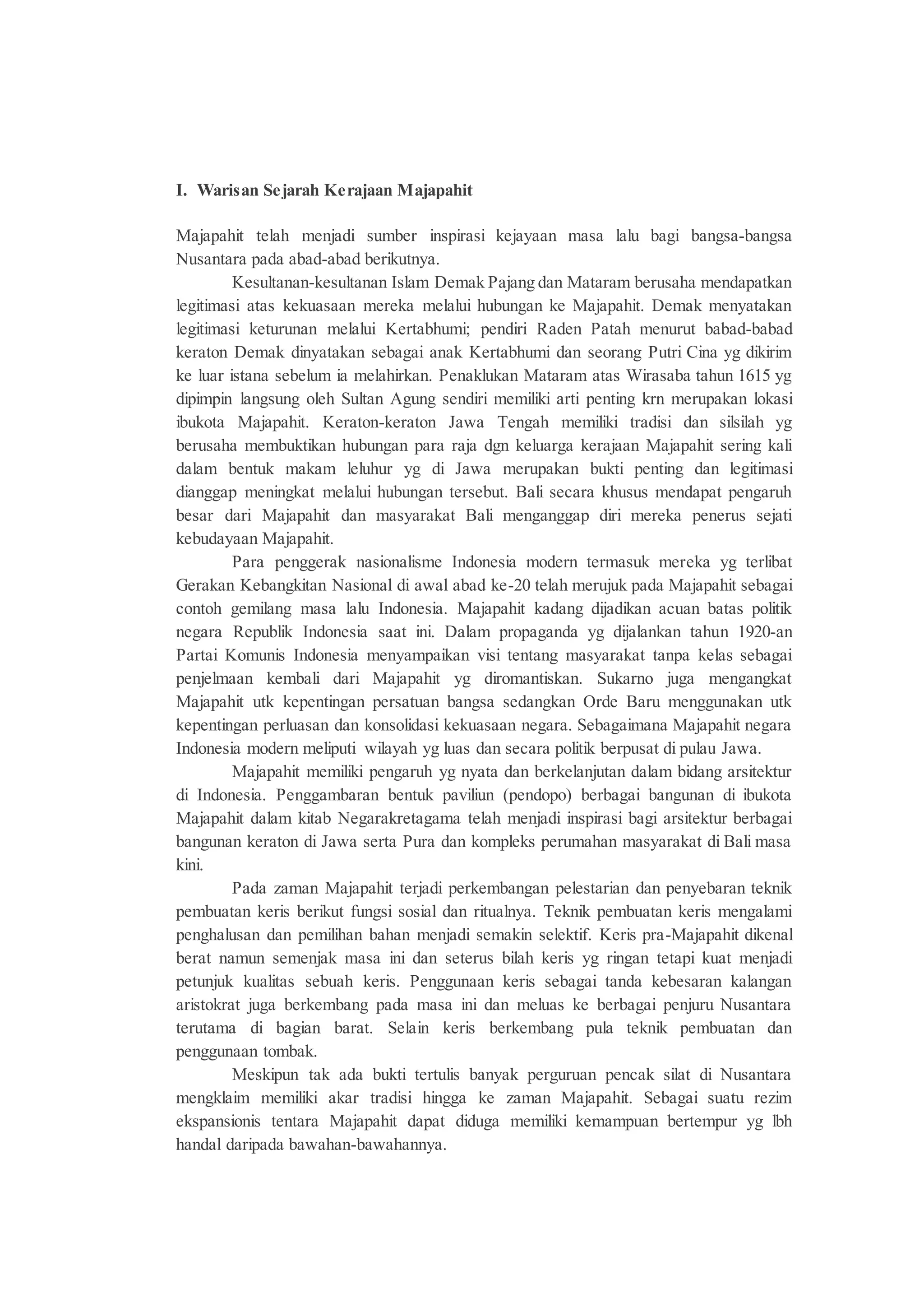 Makalah sejarah kerajaan majapahit & pajajaran . | DOCX