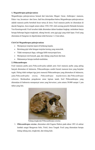 Makalah sejarah manusia purba | DOCX