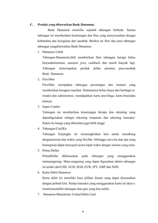 MAKALAH SEJARAH PERKEMBANGAN BANK DANAMON | DOCX