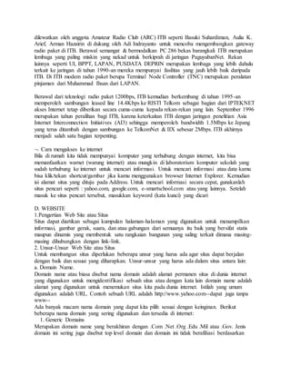 Makalah sejarah perkembangan internet di dunia | PDF