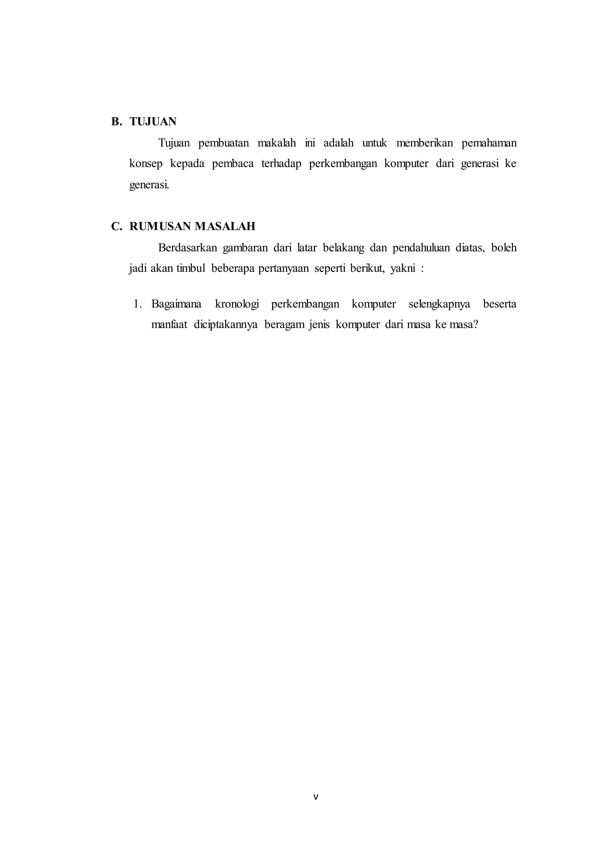 Makalah sejarah perkembangan komputer dari awal hingga saat ini | DOCX