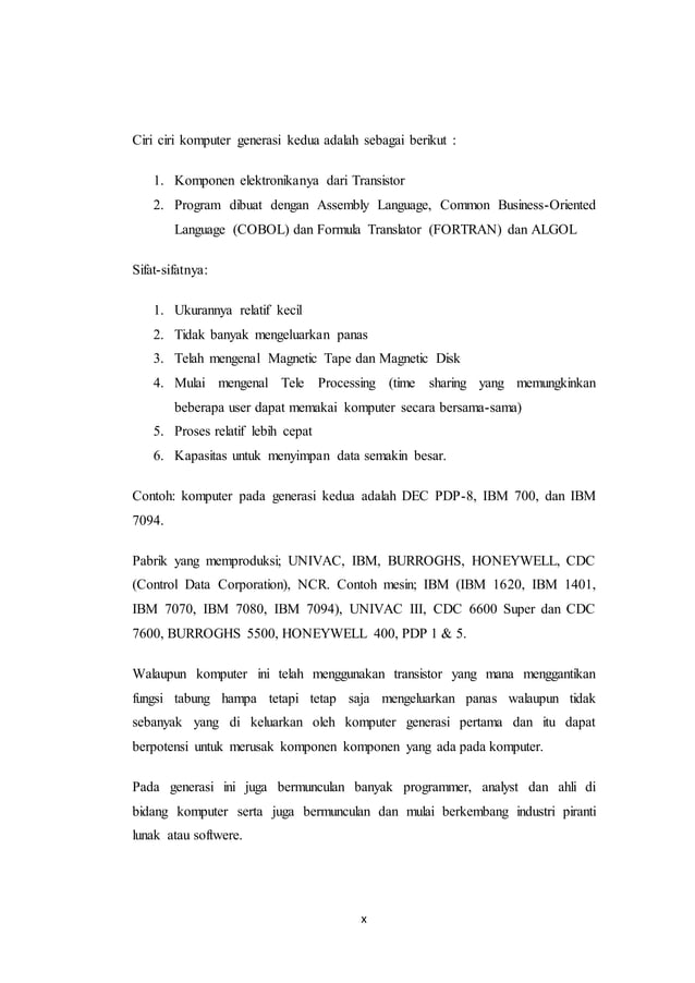 Makalah sejarah perkembangan komputer dari awal hingga saat ini | DOCX