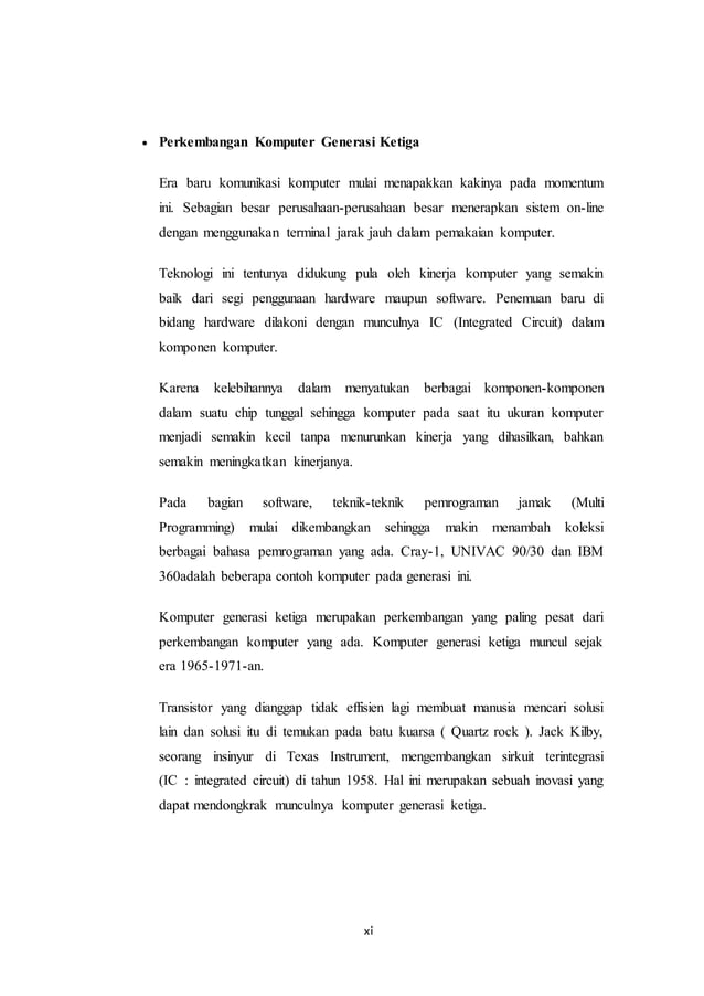 Makalah sejarah perkembangan komputer dari awal hingga saat ini | DOCX