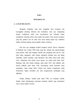 Makalah sejarah perkembangan komputer dari awal hingga saat ini | DOCX