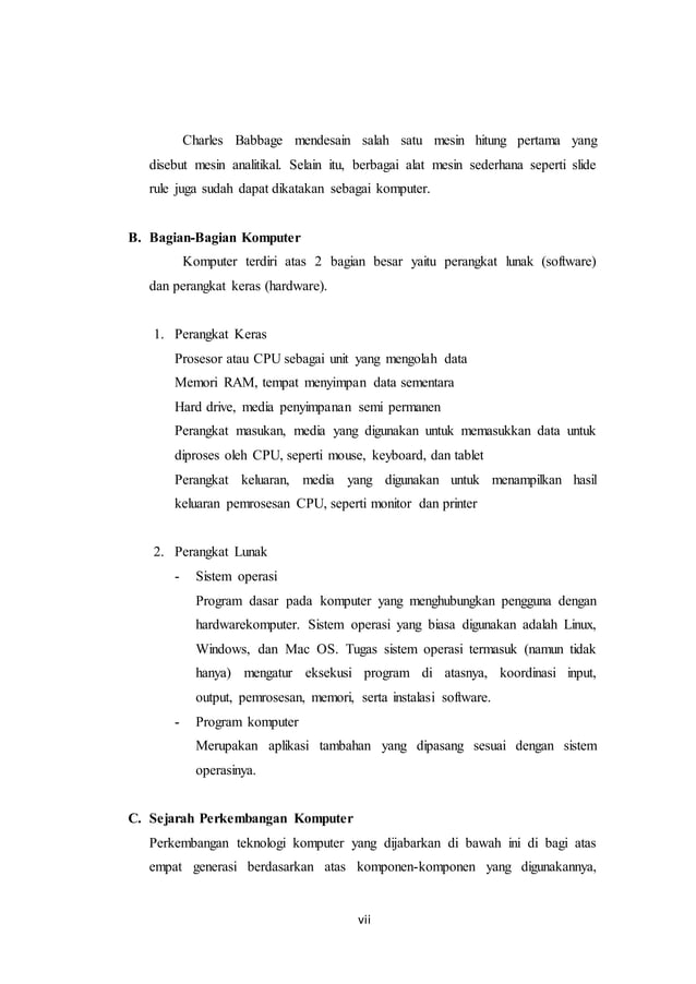 Makalah sejarah perkembangan komputer dari awal hingga saat ini | DOCX